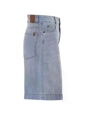 Max Mara Contrasting-stitch Shorts - Blue