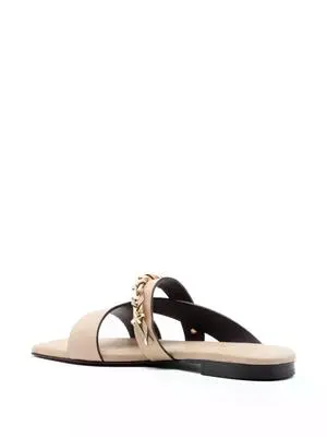 DONNARÌ Criss-cross Chain Leather Sandals