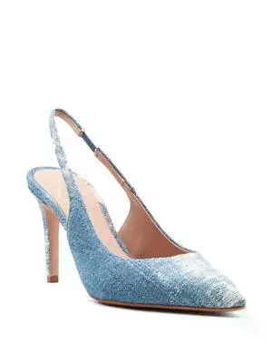 FESTA MILANO Denim Slingback Pumps