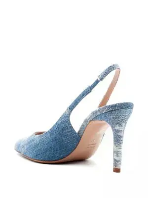 FESTA MILANO Denim Slingback Pumps