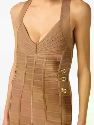 Elisabetta Franchi Knit 3d Geometric Pencil Dress