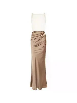 Elisabetta Franchi Ruffled Draped Maxi Dress