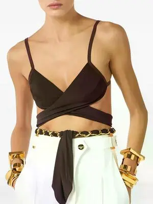 Elisabetta Franchi Crossover Jewel Chain Bra