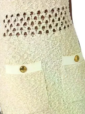 Elisabetta Franchi Bouclé Knit Dress With Cut-outs
