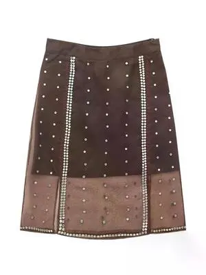 WALES BONNER Presence Studded Midi Skirt