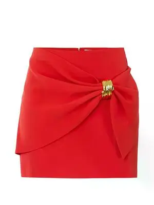 Elisabetta Franchi Draped Miniskirt With Jewel Detail
