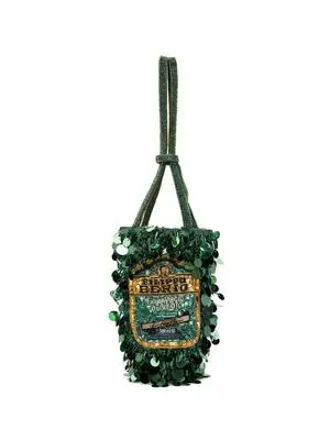 ANYA HINDMARCH Sequin-embellished Beaded Tote - Green