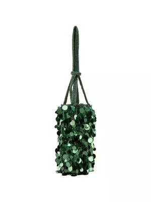 ANYA HINDMARCH Sequin-embellished Beaded Tote - Green