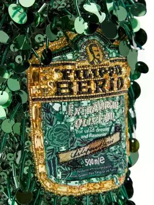 ANYA HINDMARCH Sequin-embellished Beaded Tote - Green