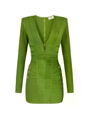 Elisabetta Franchi 3d Knit Mini Dress