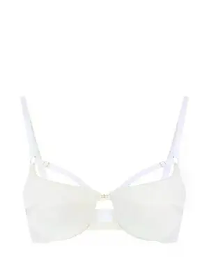Elisabetta Franchi Tulle Geometric Bra - White