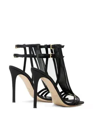 Elisabetta Franchi Satin Sandals With Gold Tone Hooks