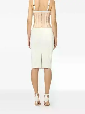 Elisabetta Franchi Geometric Cuts Bustier Top
