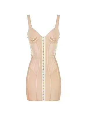 Elisabetta Franchi Bustier Mini Dress - Neutrals