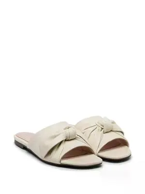 COCCINELLE Knot Leather Sandals - Neutrals