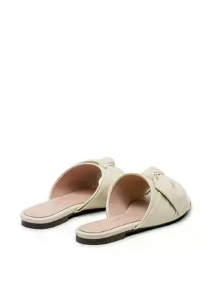COCCINELLE Knot Leather Sandals - Neutrals