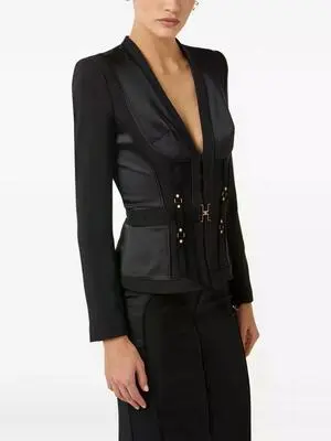 Elisabetta Franchi Lightweight Crêpe And Satin Bustier Jacket
