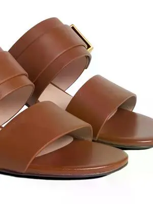 COCCINELLE C-me Lock Calf-leather Mules - Brown