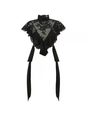Zimmermann Lace Ruffled Blouse - Black