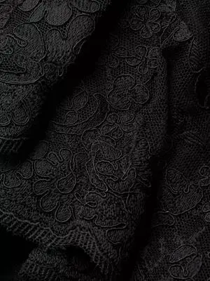Zimmermann Lace Ruffled Blouse - Black