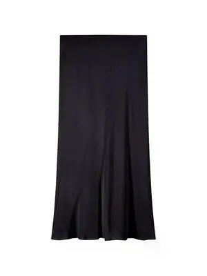 Navy Silk Slip Skirts