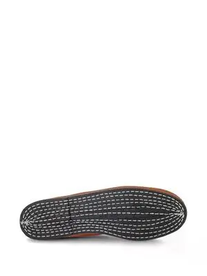 FORTELA Studded Suede Ballet Flats - Brown