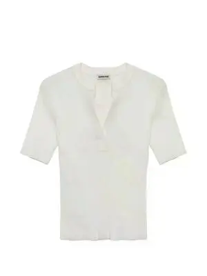 Simkhai Miley V-neck Ribbed-knit Top