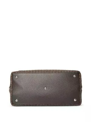 ZANELLATO Raffia Tote Bag With Leather Trims