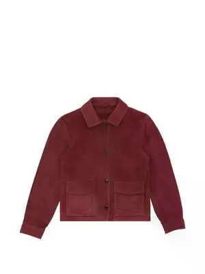 FORTELA Suede Button Jacket - Red