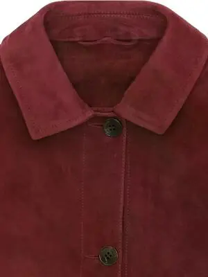 FORTELA Suede Button Jacket - Red