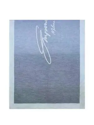 Emporio Armani Border Logo Scarf - Blue