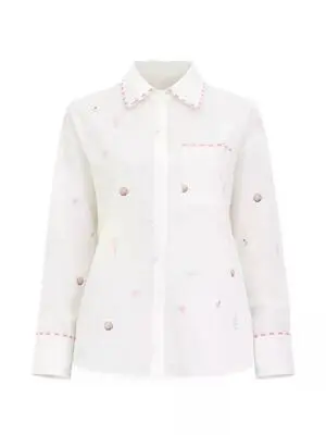 PENNYBLACK Embroidered Collared Shirt - White
