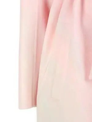 Max Mara Belted Long Sleeve Coat - Pink