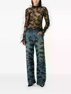 Blumarine Ruffled Butterfly-motif Top