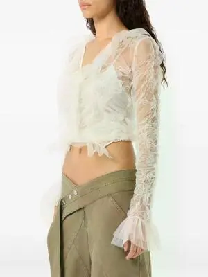 Blumarine Ruffled Tulle Blouse