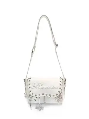 Blumarine Embellished Shoulder Bag - White