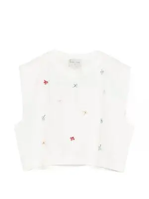 FORTE_FORTE Embroidered T-shirt - White