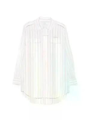 Off-White Striped Mini Shirt Dress