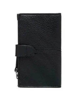 MAISON MARGIELA Zip Leather Card Holder - Black