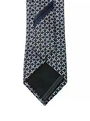 Zegna Patterned Standard Neck Tie - Blue