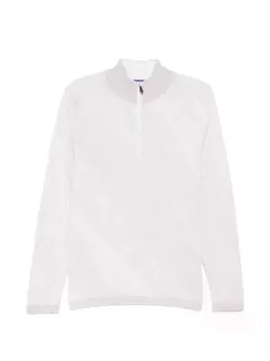 N.peal Salcombe Zipped Sweater - Grey