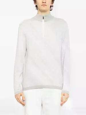 N.peal Salcombe Zipped Sweater - Grey