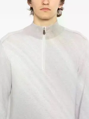 N.peal Salcombe Zipped Sweater - Grey