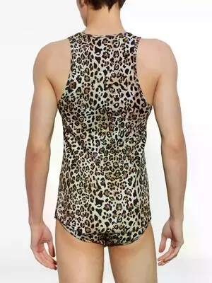 Dsquared2 Leopard Print Sleeveless Vest - Neutrals