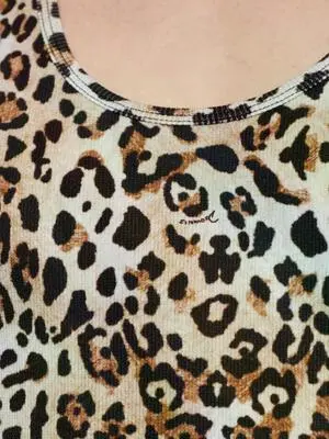Dsquared2 Leopard Print Sleeveless Vest - Neutrals