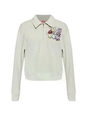 Kenzo Rabbit-motif Zip-up Sweater