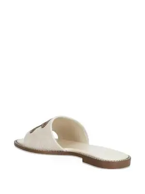 Max Mara Logo-appliqué Cotton Sandals