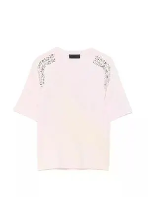Liu Jo Crystal-embellishment T-shirt - Pink