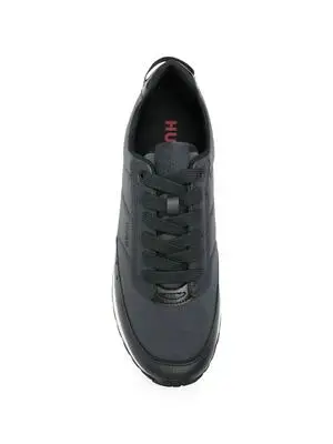 BOSS Hugo Icelin Lace-up Sneakers With Zigzag Detailing - Blue
