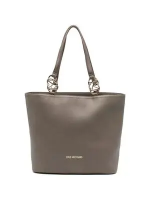 Moschino Logo-detail Shoulder Bag - Grey